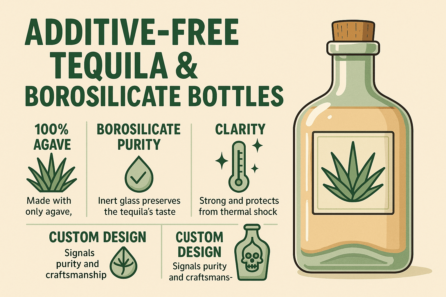 Borosilicate Bottles for Additive-Free Tequila Brands - Ingcho